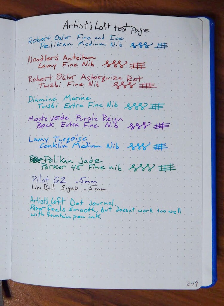 Artist’s Loft Dot Journal Review – The Poor Penman